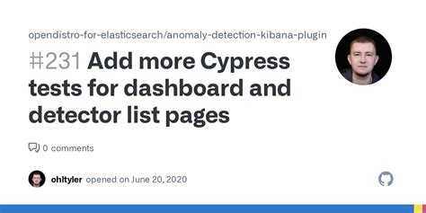 add more cypress tests for dashboard and detector list pages · issue 231 · opendistro for