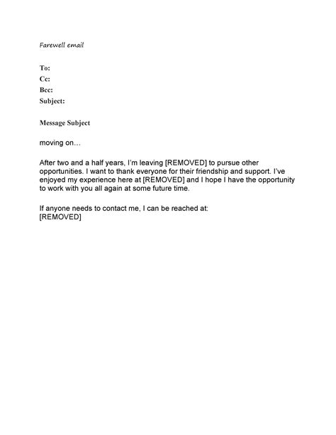40 Farewell Email Templates to Coworkers ᐅ TemplateLab