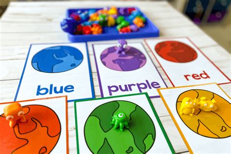 Space Theme Preschool Matching And Color Sorting Activities Artofit