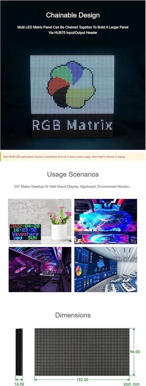 Iiunius Rgb Full Color Led Matrix Panel Display For India Ubuy
