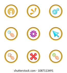 Loading Cursor Icons Set Cartoon Set Stock Illustration