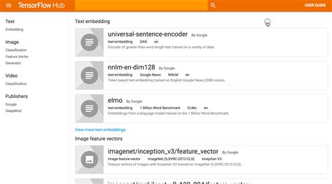 A New Tensorflow Hub Web Experience By Tensorflow Tensorflow Medium