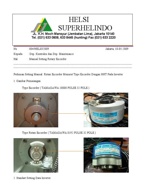 Pedoman Settingan Manual Rotari Encorder Menurut Type Enc0rder Dengan Hht Pada Inverter Pdf