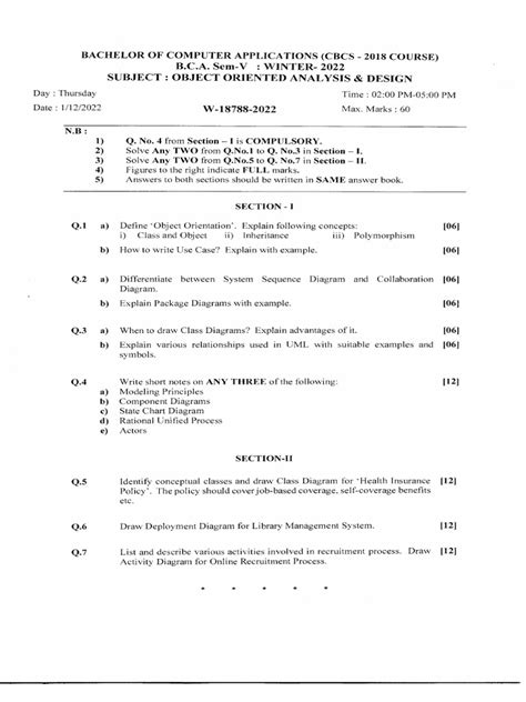 18788 Object Oriented Analysis Design Pdf