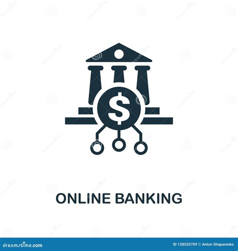 Online Banking Icon Monochrome Style Design From Fintech Icon Collection Ui And Ux Pixel