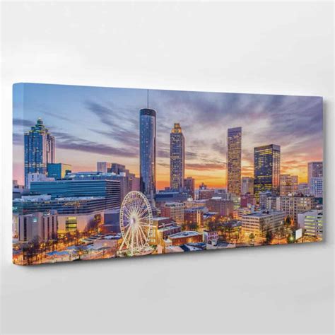 Atlanta Georgia Skyline Canvas Wall Art Collection B 365canvas