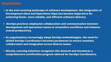 Ppt Certification For Devops Coordinators Facilitating Seamless Team