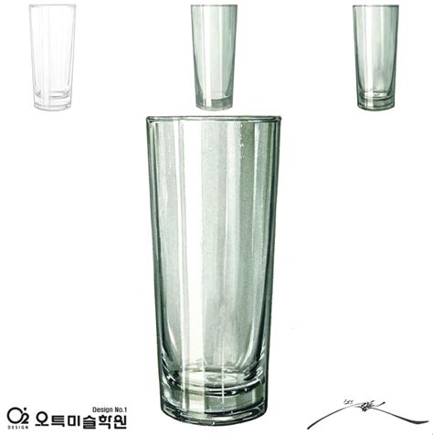 유리컵 기초디자인 그림 디자인 질감 유리그릇