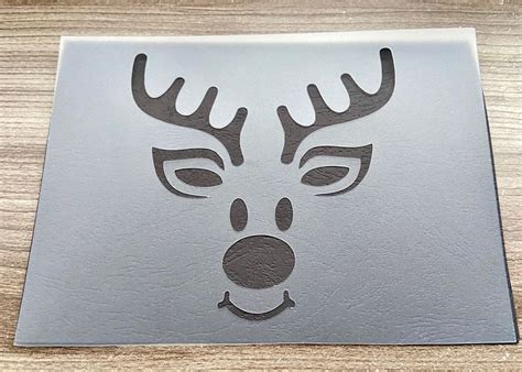 Christmas Reindeer Stencil Rudolph Stencil Christmas Stencil Christmas