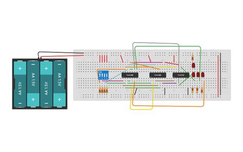 Circuit Design Full Adder Tinkercad