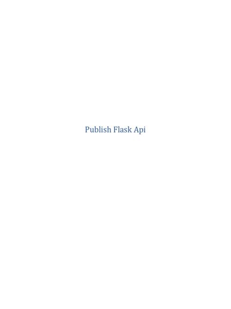 Flask Publish Pdf Internet Information Services Computing