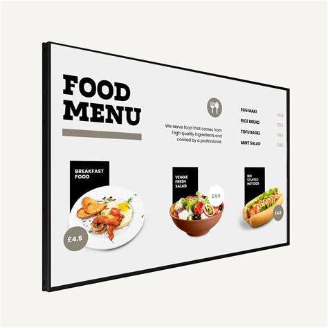 Digital Menu Board Restaurants And Bars Digital Signage Luminati Digital Menu Boards Menu