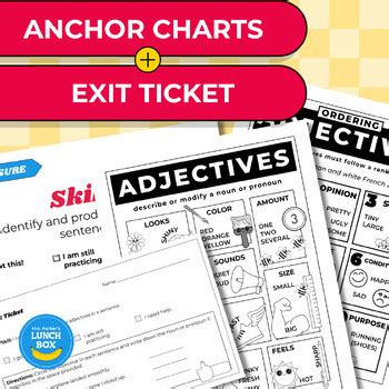 All About Adjectives Lesson Anchor Charts Worksheets Exit Ticket