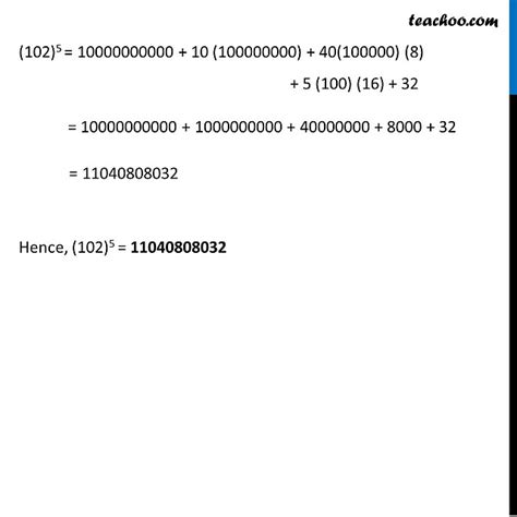 Ex Using Binomial Theorem Evaluate Class