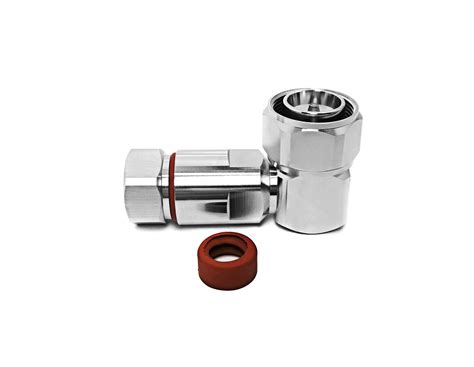 Rf 커넥터 4 3 10 타입 수컷 핀 Ra 90도 엘보 클램프 1 2 초 유연 Rf 동축 케이블 플러그용 China Rf 커넥터 4 3 10 타입 수컷 핀 Ra 90도