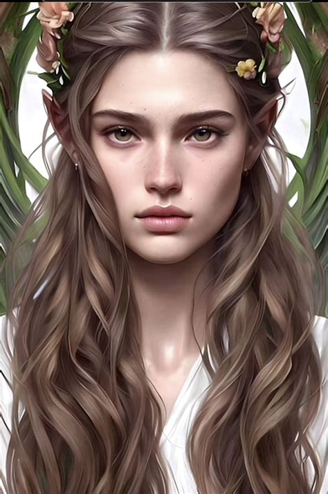 Digital Portrait Art Art Digital Digital Drawing Brown Hair Green