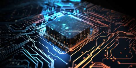 Electronic Technology Chip Or Microprocessor Stock Illustration