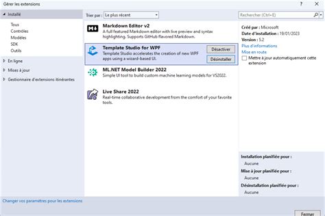 C NET WPF Template Studio For Visual Studio