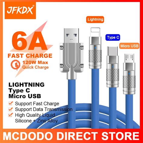 Freebie USB Charge Liquid Silicone Cable 120W Type C Fast Charge IPh Micro USB Charger For