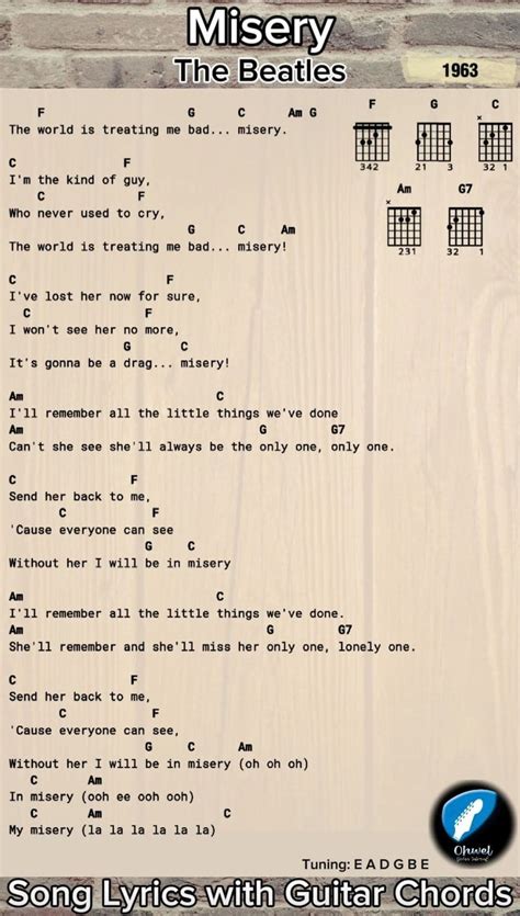 Misery The Beatles 1963 Song Ohwel Guitar Tutorial Facebook