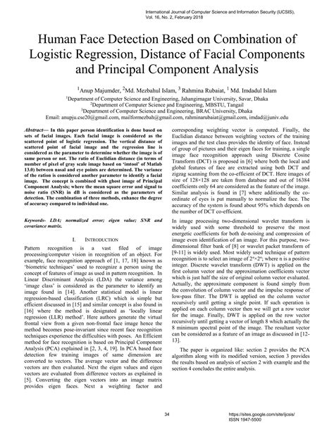 Human Face Detection Based On Combination Of Logistic Regression Distance Of Facial Components