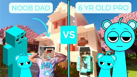 Sprunkis In Minecraft 6 Year Old Pro Vs Noob Dad Sprunki Sky Build