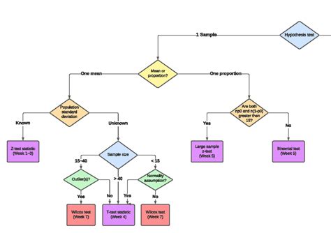 Hypothesis Flowchart For Testing Hypothesis Test Mean Or Proportion