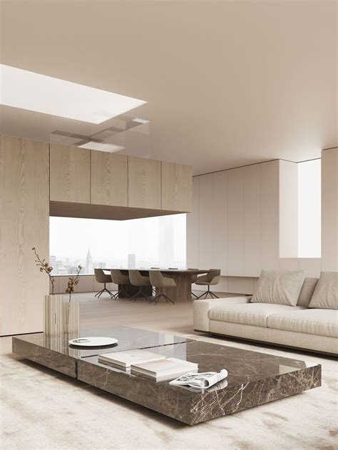 Luxuriously Minimalist Interior With Chic Limestone Accents インテリアデザイン