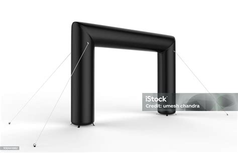 풍선 아치 실행 스포츠 이벤트 입구 결승 선 종 아치 문 광장 3d 렌더링 그림입니다 3차원 형태에 대한 스톡 사진 및 기타 이미지 3차원 형태 마라톤 아치 건축적