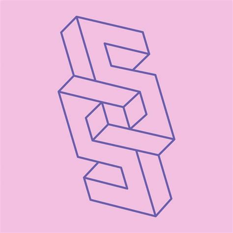 Optical Illusion Shapes Unreal Geometric Object Vector Optical Art Logo Impossible Figure