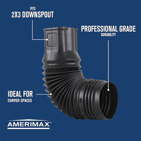 Flex Drain By Amerimax 4 In X 3 In And 4 In 45 Degree Corrugated