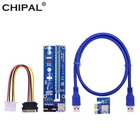 Riser Pci E удлинитель Chipal 006s Райзер для видеокарты плата расширения Pci Express 1x 16x с