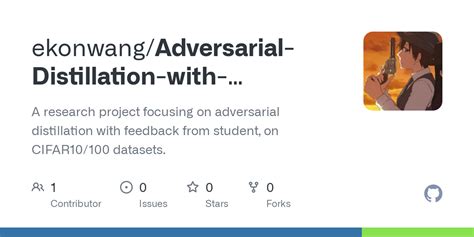 GitHub Ekonwang Adversarial Distillation With Feedback A Research Project Focusing On