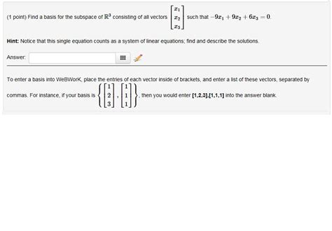 Solved Find A Basis For The Subspace Of R Consisting Of Chegg
