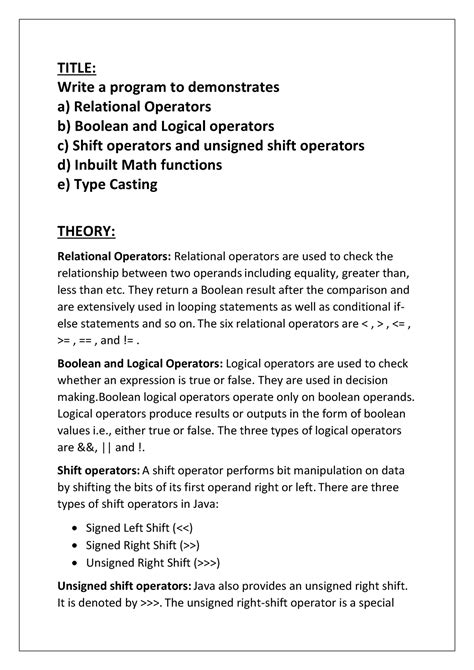 Experiment 1 Oopm Title Write A Program To Demonstrates A