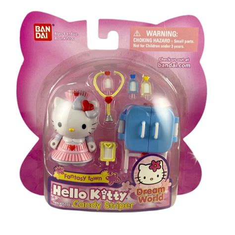 Hello Kitty Candy Striper Bandai Sanrio Vintage 76 In 2024 Hello Kitty Candy Striper Sanrio