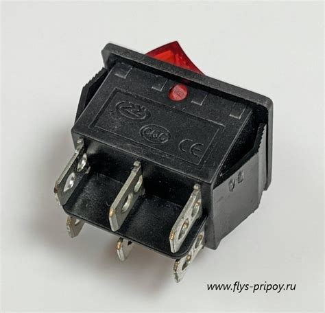 KCD - 4R КЛАВИШНЫЙ ВЫКЛЮЧАТЕЛЬ С ПОДСВЕТКОЙ - КРАСНЫЙ, 16 A - 250 V AC ...