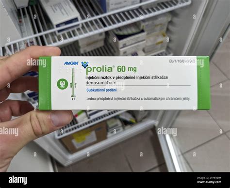 Prolia Box Of Medication With Denosumab Active Substance By Amgen Used For Treatment Of