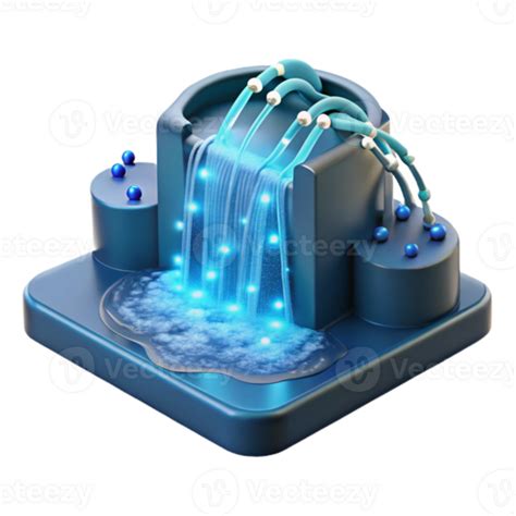 Data Flow Visualization Abstract Waterfall Concept 56406870 Png