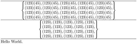 Tables Right Bigg Bracket TeX LaTeX Stack Exchange