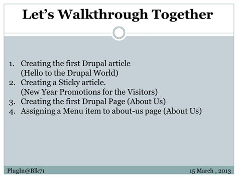 Introduction To Drupal For Absolute Beginners Ppt