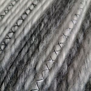 Synthetic Dreads Extensions Single Ended Dreadlocks White And Black