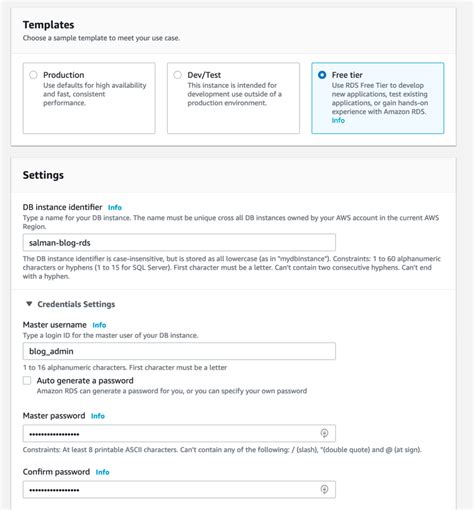 Create Mysql Database Using Aws Rds Salzam