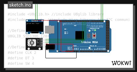 Oled1306rotaryencoder Wokwi Esp32 Stm32 Arduino Simulator