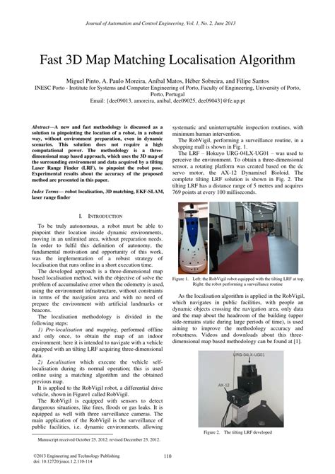 pdf fast 3d map matching localisation algorithm