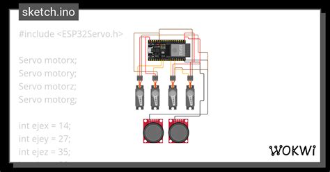 4 Joystik Wokwi ESP32 STM32 Arduino Simulator