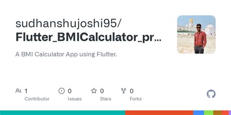 GitHub Sudhanshujoshi Flutter BMICalculator Prjct A BMI Calculator App Using Flutter