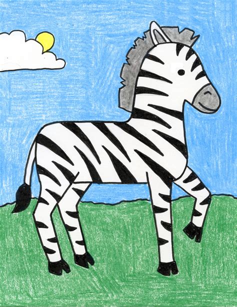 How To Draw A Zebra Step By Step