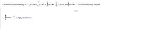 Solved Consider Two Functions F ﻿and G ﻿on 17 ﻿such That