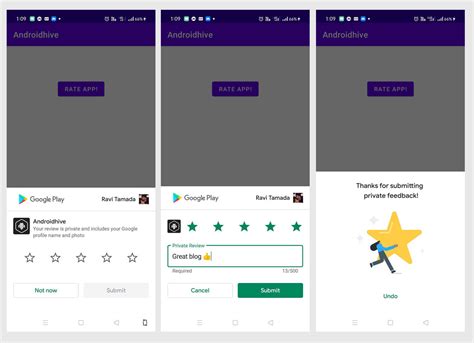 Android Rate App Using Google In App Review API Readers By InfoTheme